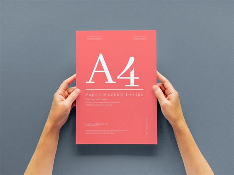 Free Handheld A4 Paper Mockup Psd In Top View Psfiles