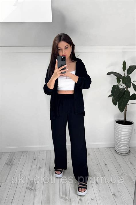 Костюм двійка літній жіночий костюм брючний прогулянковий костюм з креп жатки голубий синій