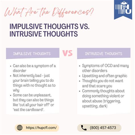 Difference Between Impulsive Thoughts Vs Intrusive Thoughts