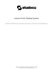 Exploring The Musculo Skeletal System Lesson Plan For Course Hero