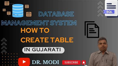 database management system how to create table youtube
