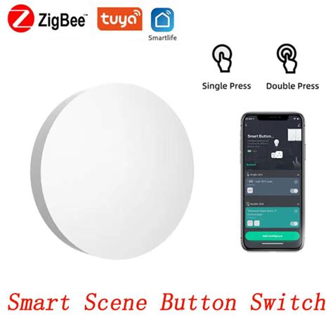 Tuya Zigbee Button Scene Switch Intelligent Linkage Smart Switch Battery Powered Automation Work