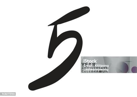 5 주년 기념 블랙 컬러 로고 타입 벡터 5 넘버 디자인 5 번째 생일 초대장 로고 번호 디자인 벡터 일러스트 레이 션 2022년에 대한 스톡 벡터 아트 및 기타 이미지
