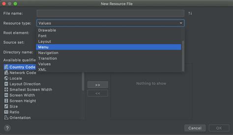 Android Resmenu And Resxml Are Not There Stack Overflow