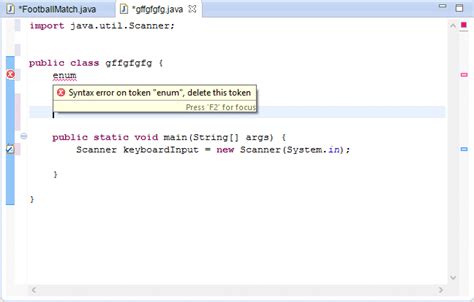 Qué tipo de error es un error de sintaxis en Java Adcod