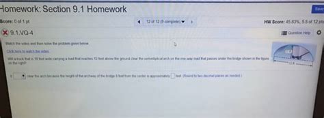 Solved Homework Section 9 1 Homework Save Score 0 Of 1 Pt 12 Of 12 9 1 Answer