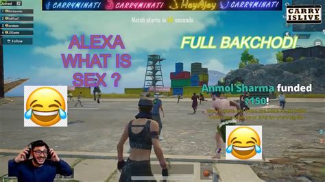 Bakchodi With Alexa Carryminati Pubg Mobile Alexa Define Sex Youtube