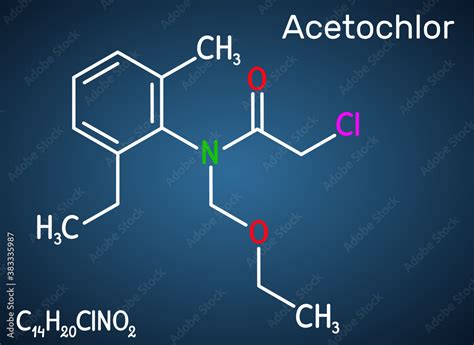 Acetochlor Molecule It Is Chloroacetanilide Herbicide A Xenobiotic
