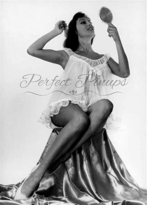 1960s Risque French Pin Up Woman Silk Lingerie Antique Home