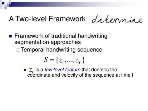 Ppt Combining Shape And Physical Models For Online Cursive