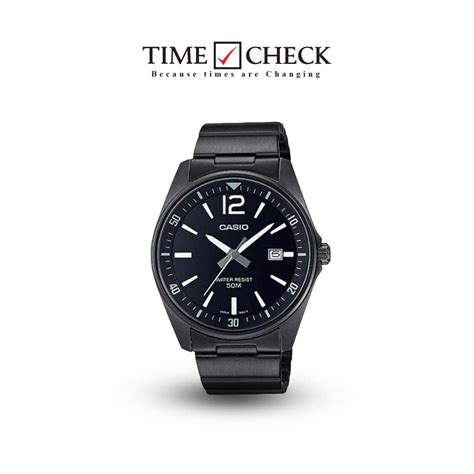 Mtp E170b 1bvdf Casio Black Dial Analog Quartz Mens Watch Timecheck
