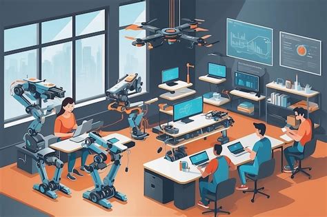 Premium Photo Flatstyle Illustration Of Teacher Conducting Physics