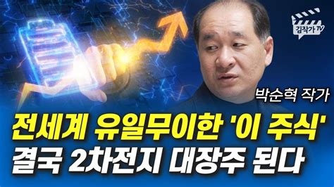전세계 유일무이한 이 주식 결국 2차전지 대장주 된다 박순혁 작가 Youtube