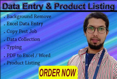 Do Any Kind Of Data Entry Product Listing Photo Editing By Moiz7487 Fiverr