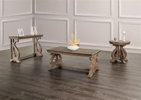 Giordani Weathered Oak Rectangular Cocktail Table From Furniture Of