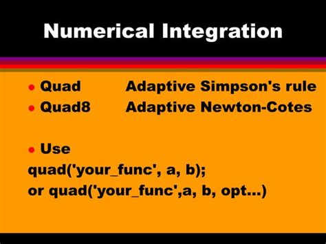 Matlab Lecture 4 Solving Mathematical Problemsppt