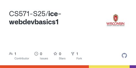 GitHub CS571 S25 Ice Webdevbasics1