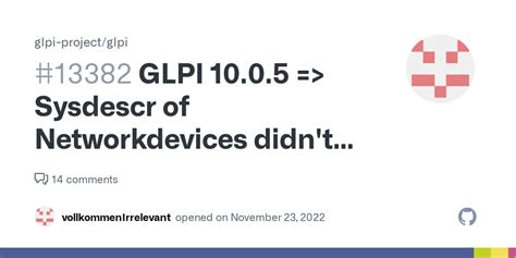 Glpi 1005 Sysdescr Of Networkdevices Didnt Update After Firmwareupgrade · Issue 13382