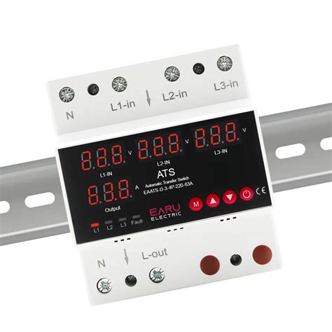 Jual 63a 100a 3 Phase 3p N Over Under Voltage Protector Ats Automatic Transfer Switch Phase