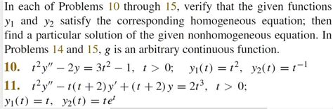 Solved In Each Of Problems 10 Through 15 Verify That The Given