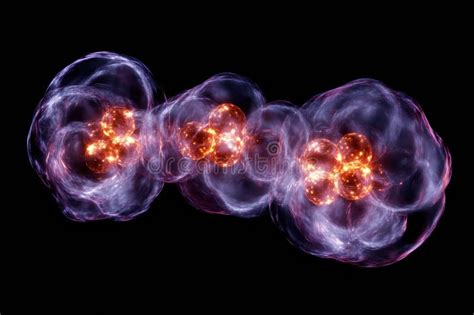 Visualization Of Gas Molecules Interacting And Glowing Atomic Structures In Motion Generative