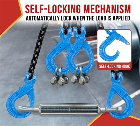 38 Inch G100 Clevis Self Locking Hook Blue Alloy Steel 8800 Lbs