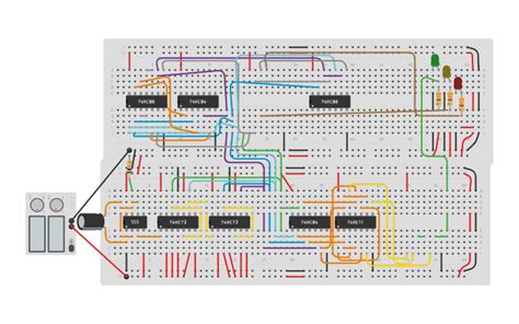 Circuit Design Semáforo Con Compuertas Tinkercad