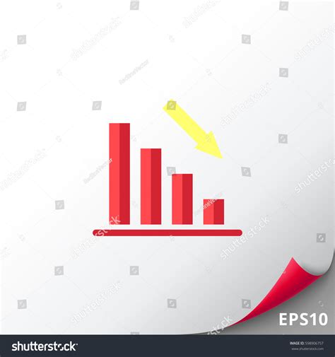 Declining Bar Chart Stock Vector Royalty Free 598906757 Shutterstock