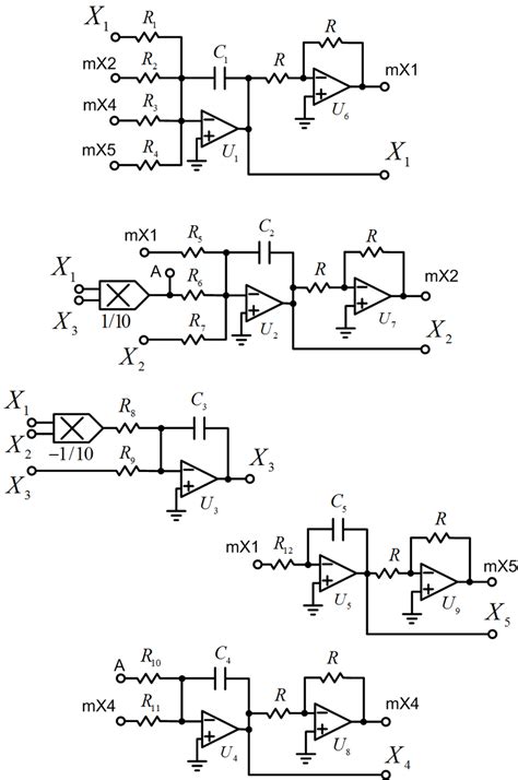 Circuital Schematic For Realizing Novel 5 D Hyperchaotic Lorenz System Download Scientific