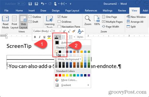 How To Work With ScreenTips In Microsoft Word