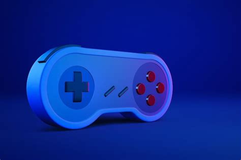 Premium Photo Retro Game Controller On 3d Illustration