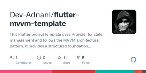 github dev adnani flutter mvvm template this flutter project template uses provider for state