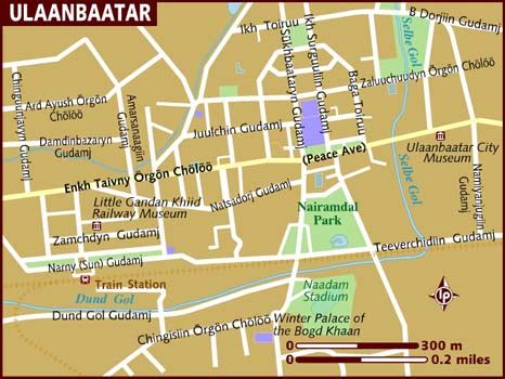 Ulaanbaatar Map Tourist Rome Ulan Bator Map In Mongolia Vector Map Of