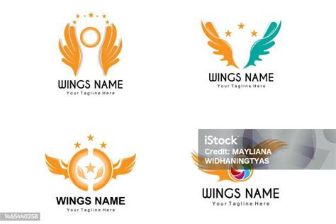 날개 로고 디자인 방패 날개 벡터 새 깃털 일러스트 레이 션 갈고리 발톱에 대한 스톡 벡터 아트 및 기타 이미지 갈고리 발톱 깃털 날기 Istock