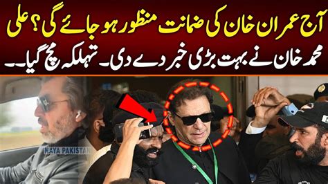 آج عمران خان کی ضمانت منظور ہو جائے گی؟علی محمد خان نے بہت بڑی خبر دے