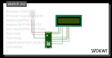 Dht With Lcd Wokwi Esp32 Stm32 Arduino Simulator