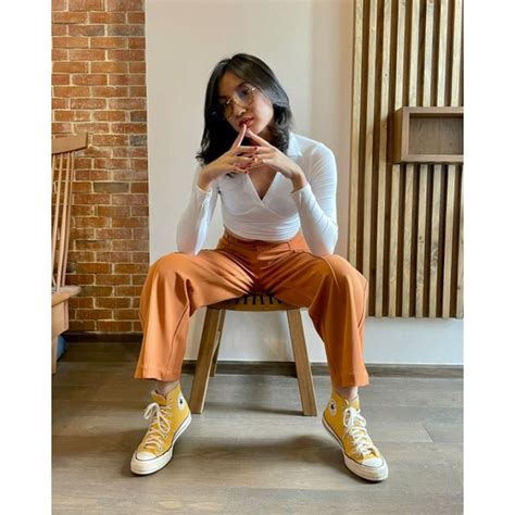 กางเกงเอวสูงขากระบอกตรง Forte393 Thaipick