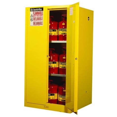 Justrite 60 Gallon Sure Grip Ex Yellow Safety Cabinet For Flammables