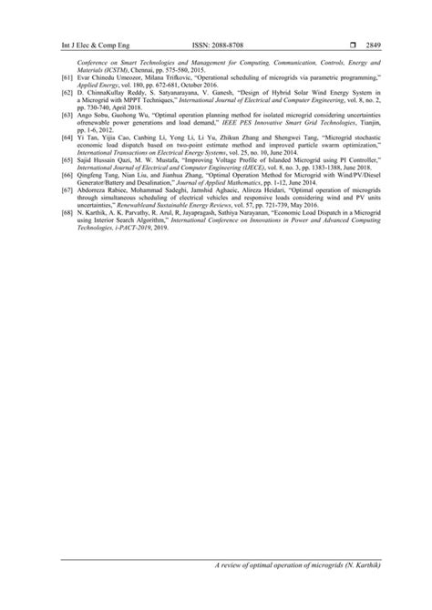 A Review Of Optimal Operation Of Microgrids Pdf