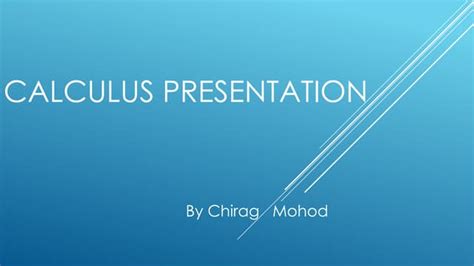 Calculus Presentation On The Topic Gradient Ppt