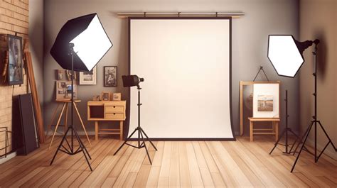 Set Up Photographer A Backdrop And Lights Space Backgrounds  Free