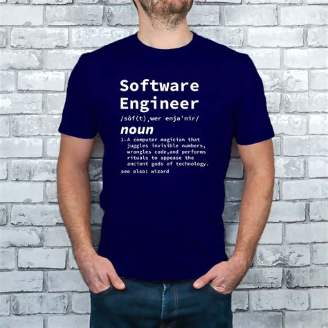 Software Engineer Definition Shirt Funny Tech Tee Computer Science