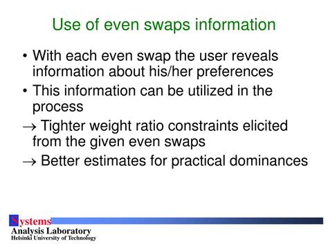 Ppt Practical Dominance And Process Support In The Even Swaps Method