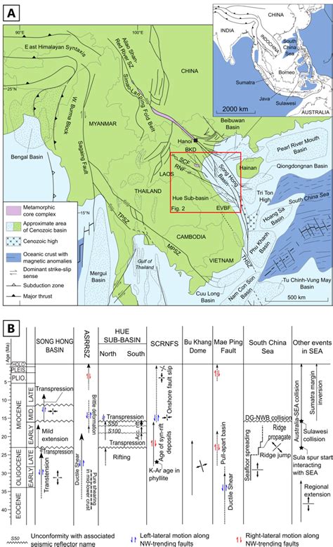 A Sketch Of Regional Tectonic Elements In Indochina And Surrounding