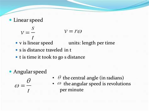 Linear Speed