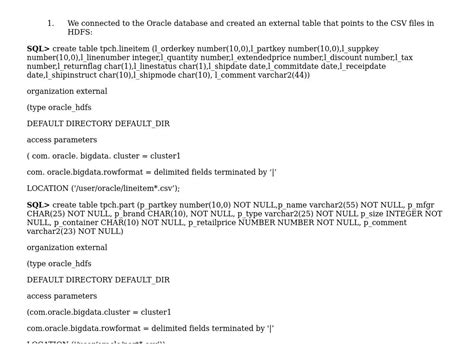 Creating Oracle External Tables Pointing To Hdfs Design Guide