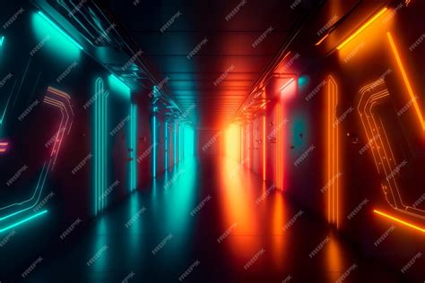 Premium Photo Abstract Light Corridor Background
