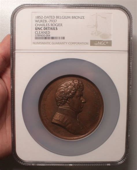 Belgium Bronze Medal 1852 Charles Rogier Ministre De Catawiki