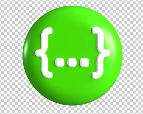 Programmation Css Codage Icône Cercle Vert 3d Psd Premium
