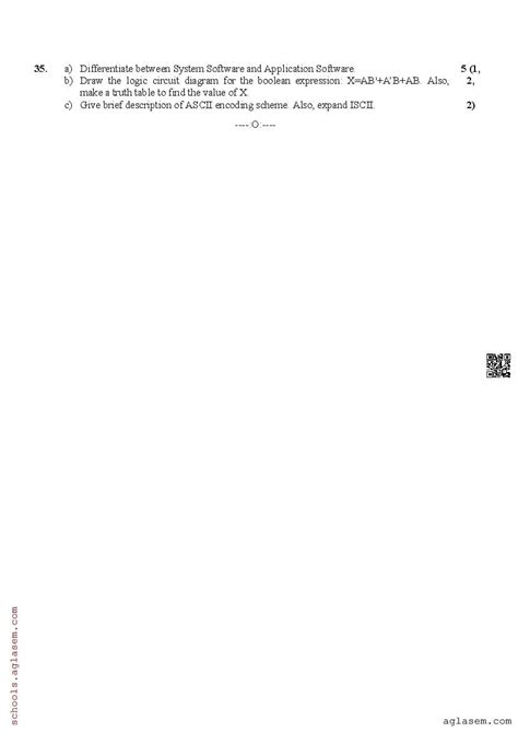 Class 11 Computer Science Question Paper 2024 Pdf Download 11th